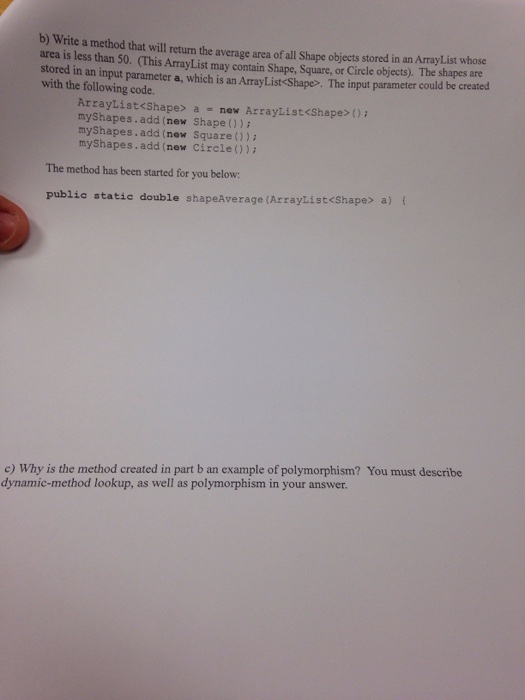 Solved Consider the following partial class definitions for | Chegg.com