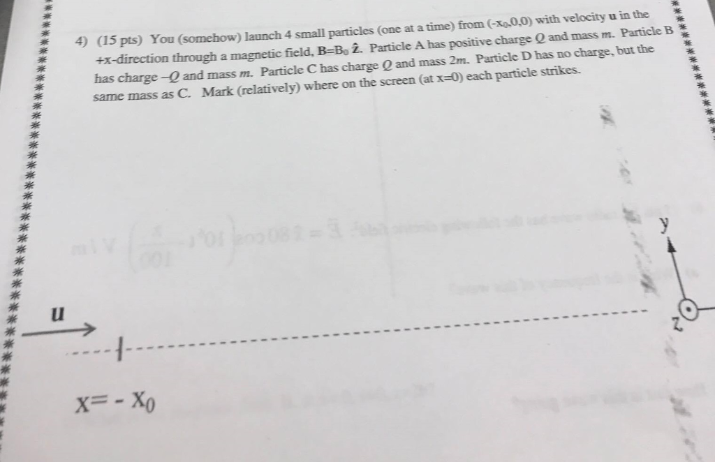 Solved 4 (15 pts) You (somehow) launch 4 small particles | Chegg.com