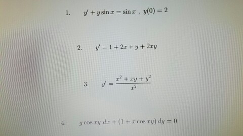 Solved Solve each differential equation given below. For | Chegg.com