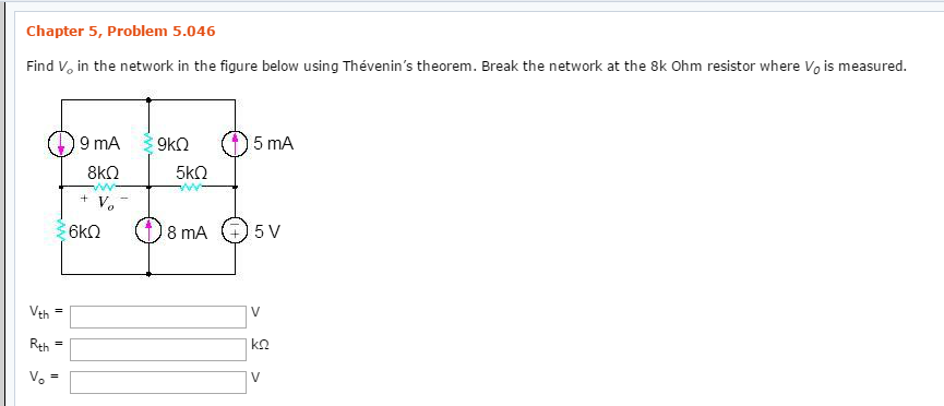Solved Find V_o in the network in the figure below using | Chegg.com
