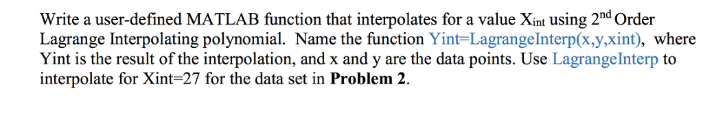 Solved Write A User Defined Matlab Function That 6836