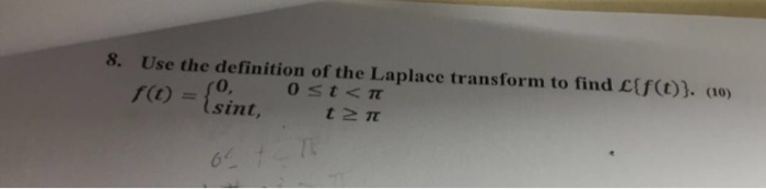 Solved Use the definition of the Laplace transform to find | Chegg.com