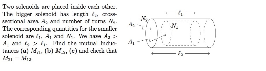 Solved Two solenoids are placed inside each other. The | Chegg.com