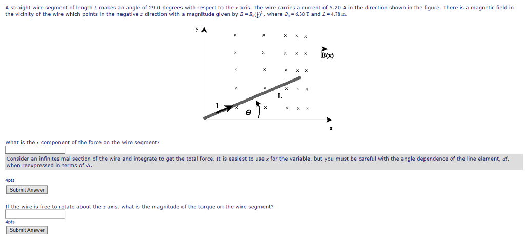 Solved A straight wire segment of length I makes an angle of | Chegg.com