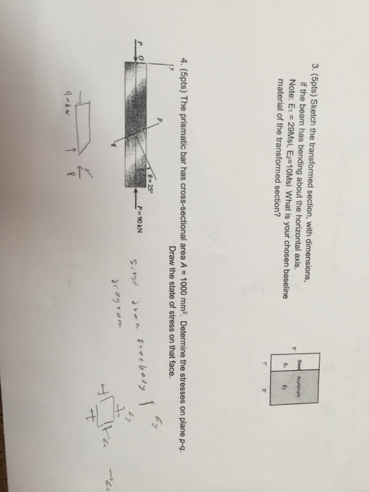 Solved Sketch the transformed section, with dimensions, if | Chegg.com