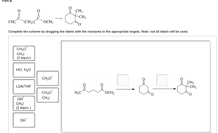 Solved Part CH3 CH3 Complete the scheme by dragging the | Chegg.com