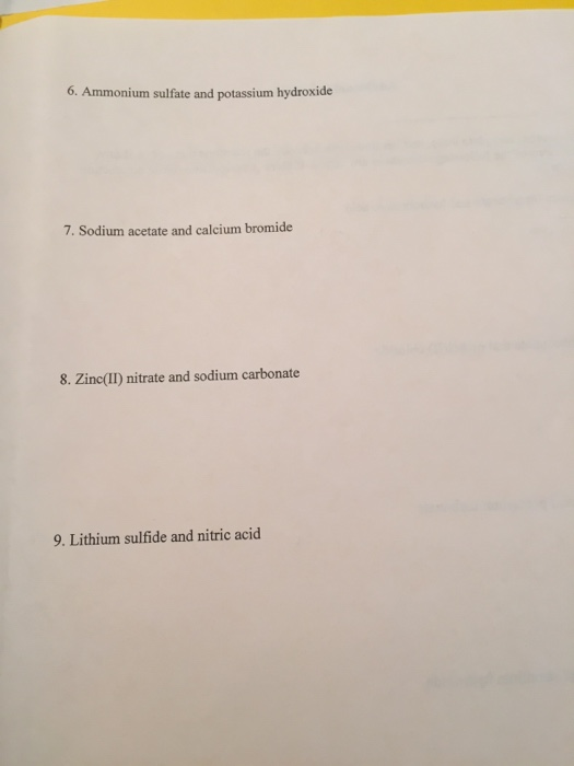 Solved Write the molecular, complete ionic, and net ionic | Chegg.com Solved Write the molecular, complete ionic, and net ionic | Chegg.com