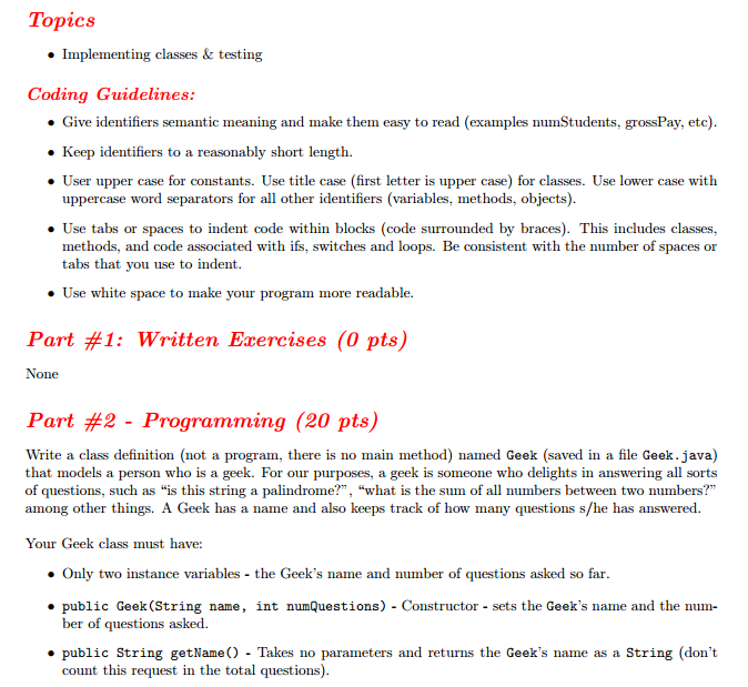 Solved Write a class definition (not a program, there is no | Chegg.com