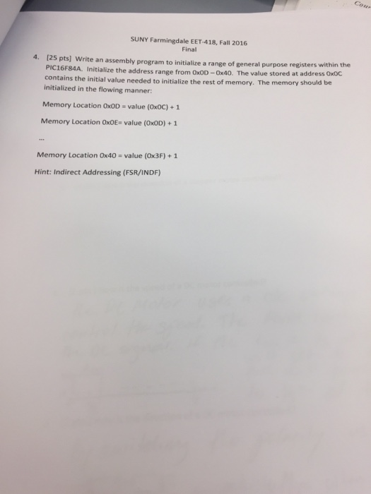 Solved Write An Assembly Program To Initialize A Range Of 2590