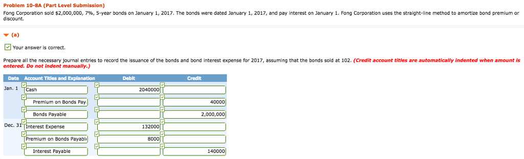Solved Problem 10-8A (Part Level Submission) Fong | Chegg.com