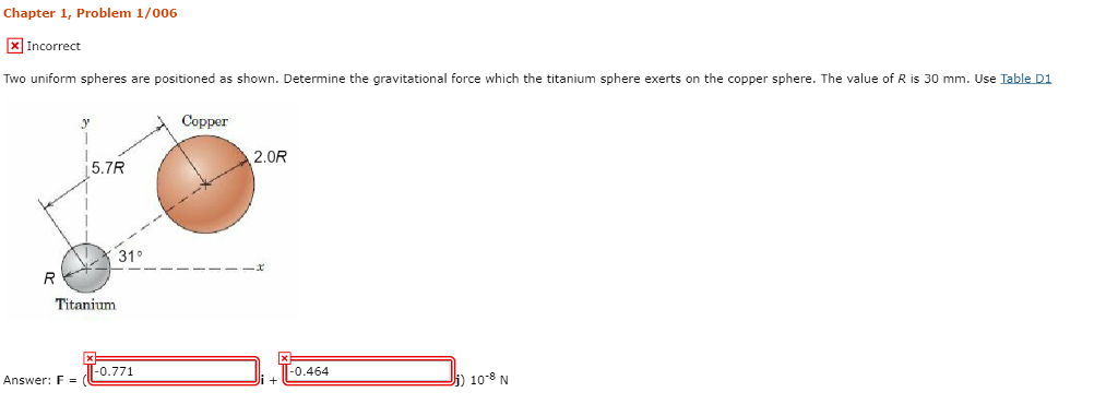 Solved Chapter 1, Problem 1/006 Incorrect Two uniform | Chegg.com