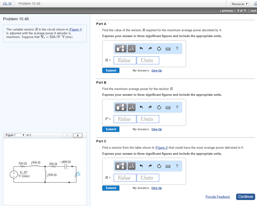 Solved The variable resistor R in the circuit shown in | Chegg.com