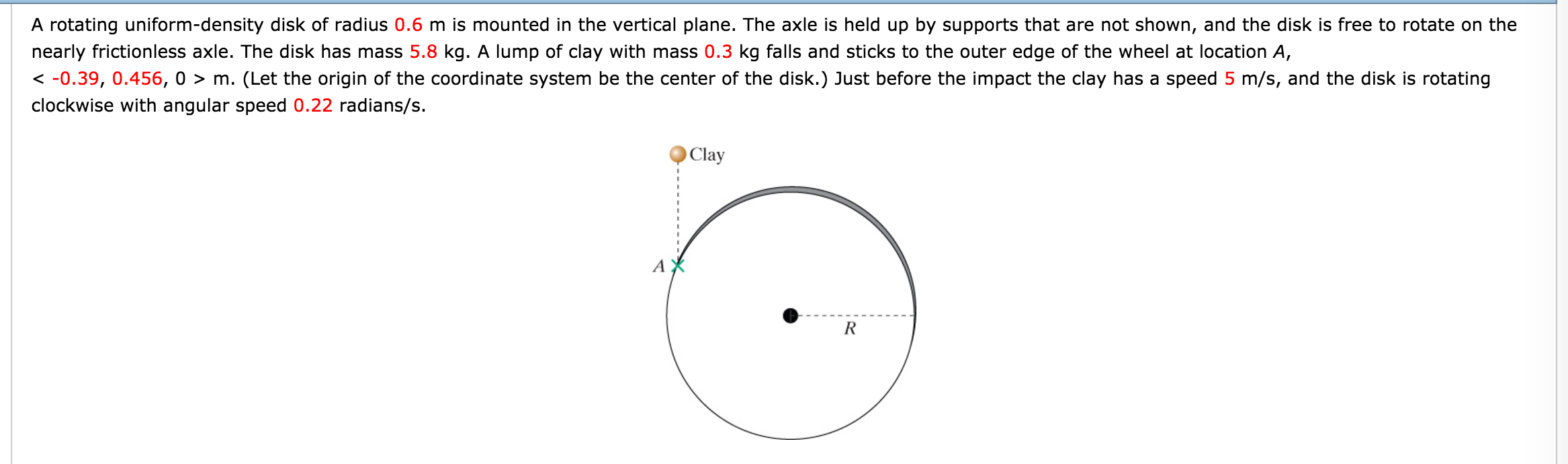 Solved A rotating uniform-density disk of radius 0.6 m is | Chegg.com
