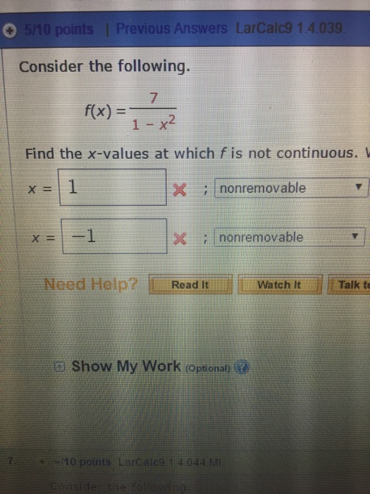 Solved Consider the following. f(x) = 7/1 - x^2 Find the | Chegg.com