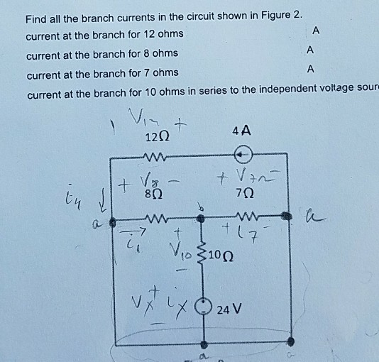 Solved Find all the branch currents in the circuit shown in | Chegg.com