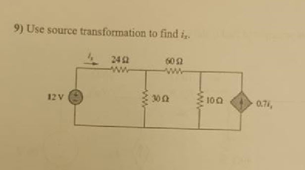 Solved Use source transformation to find i_x. | Chegg.com