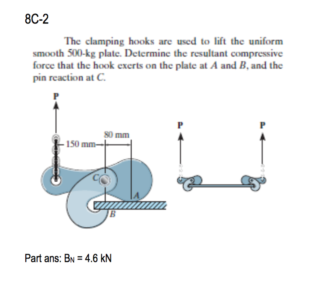 Solved The clamping hooks are used to lift the uniform | Chegg.com