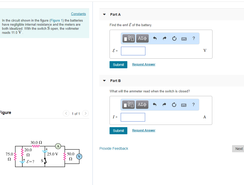 Solved Part A In the circuit shown in the figure (Figure 1) | Chegg.com