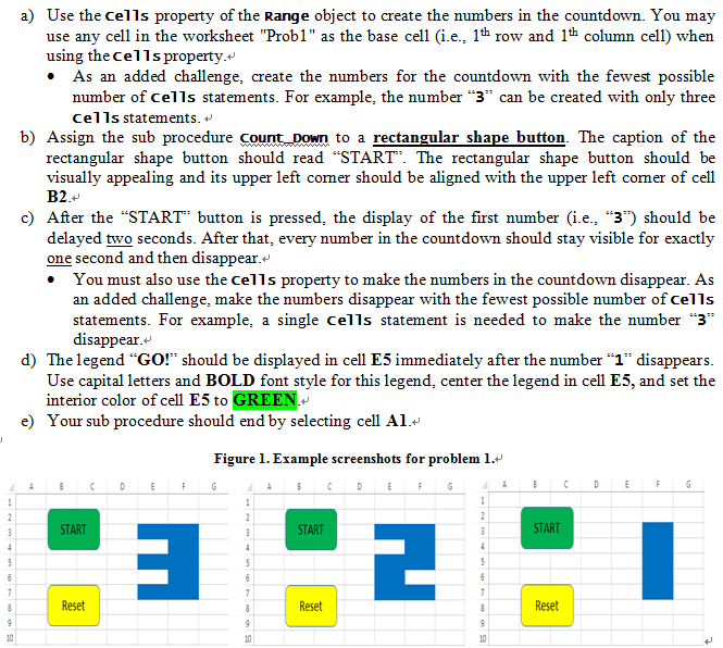 Solved Write a sub procedure named Count_Down that displays | Chegg.com