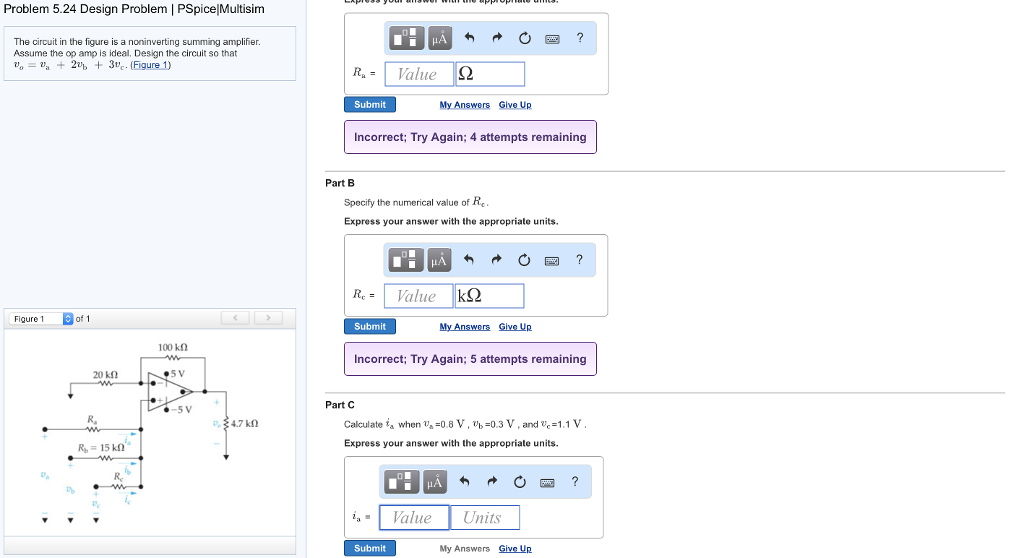 Solved The circuit in the figure is a noninverting summing | Chegg.com
