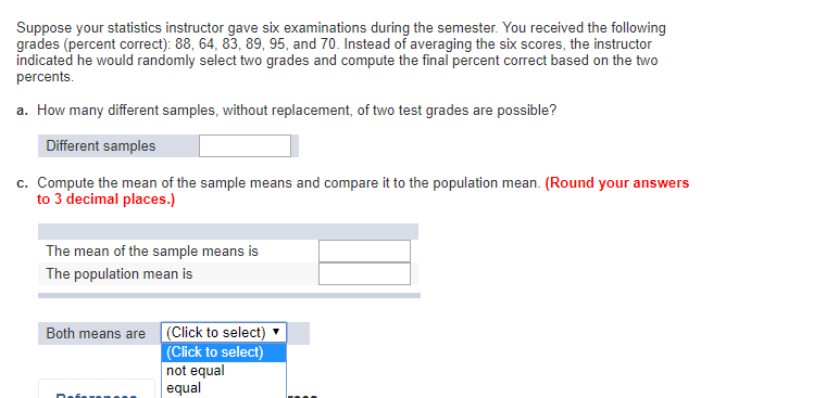 Solved Suppose your statistics instructor gave six | Chegg.com