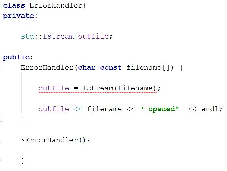 Solved Class Errorhandler Private Stdfstream Outfile 