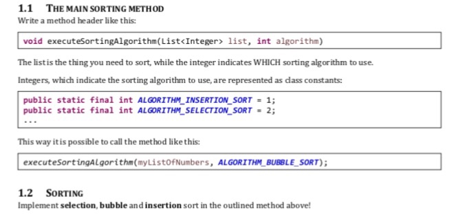 Solved The main sorting method Write a method header like | Chegg.com