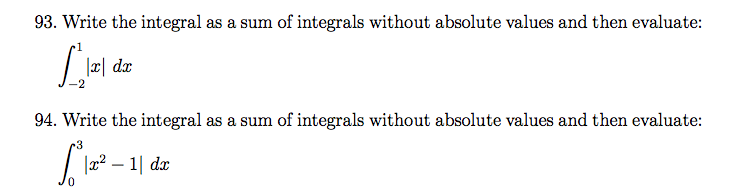 Solved Write the integral as a sum of integrals without | Chegg.com