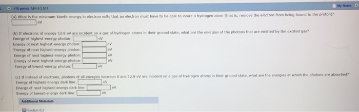 Solved What is the minimum kinetic energy in electron volts | Chegg.com