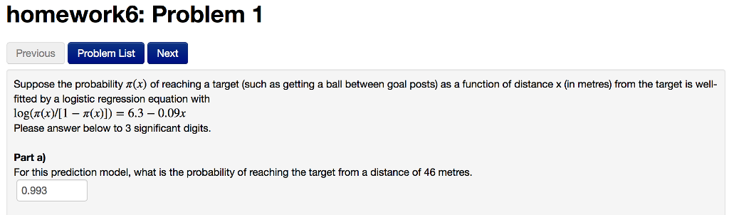 Solved homework6: Problem 1 Previous Problem List Next | Chegg.com