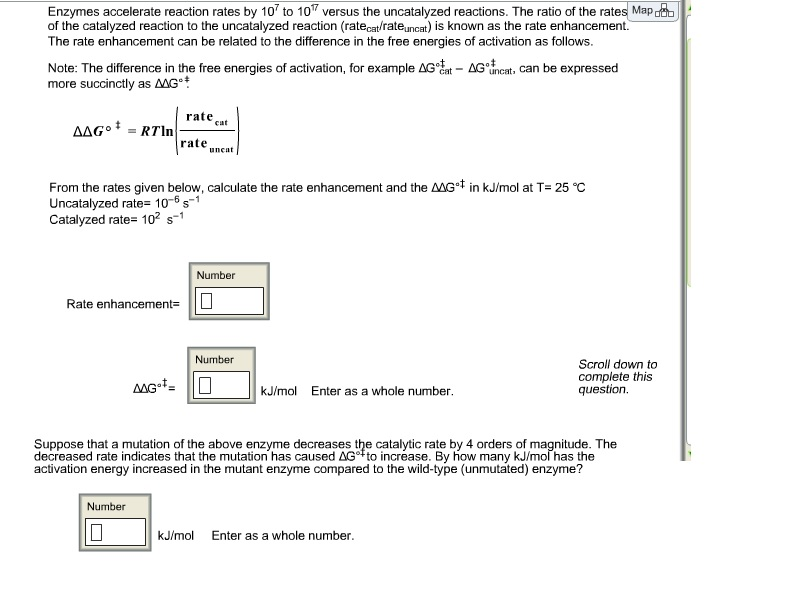 Solved Enzymes accelerate reaction rates by 107 to 1017 | Chegg.com