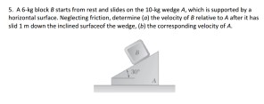 Solved A 6-kg block B starts from rest and slides on the | Chegg.com
