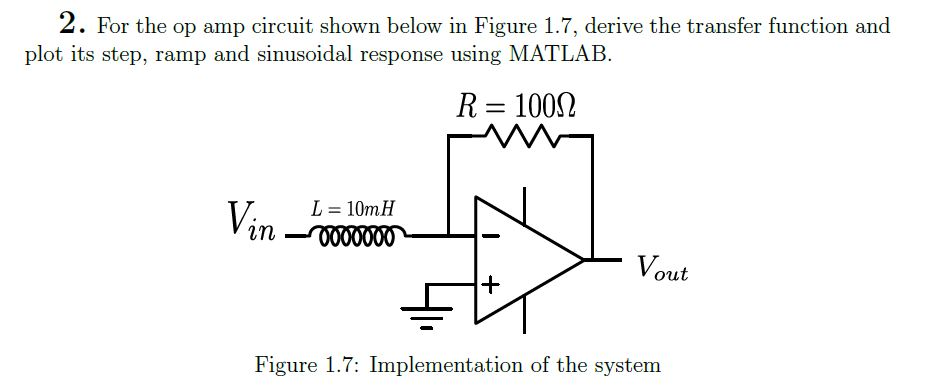 Solved 4. For the op amp circuit shown below in Figure 1.7, | Chegg.com