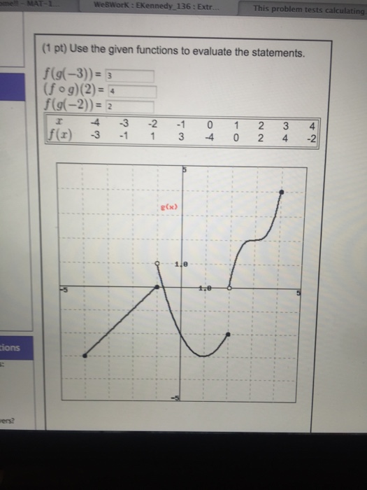 Solved Use the given functions to evaluate the statements. | Chegg.com