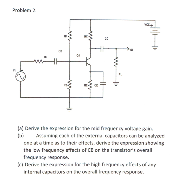 Solved (a) Derive the expression for the mid frequency | Chegg.com