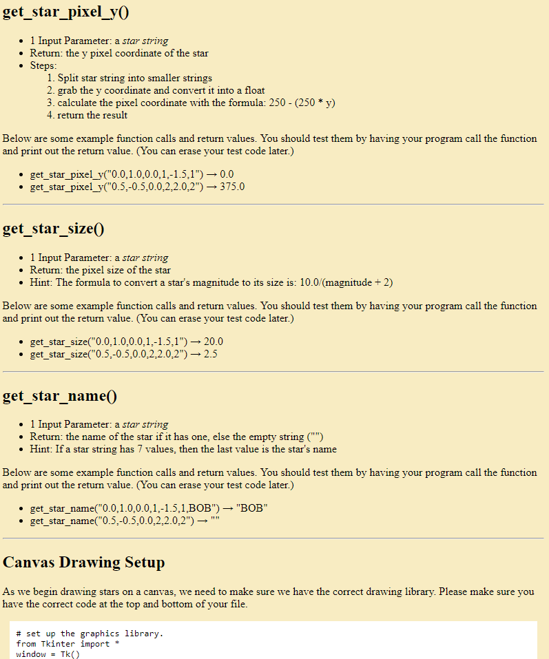 Solved Stars Project This project aims to build one big | Chegg.com