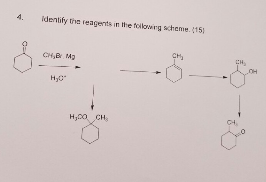 Solved Identify the reagents in the following scheme. | Chegg.com
