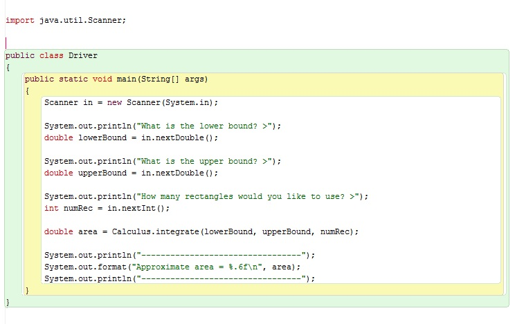 Solved public class Calculus public static double integrate | Chegg.com