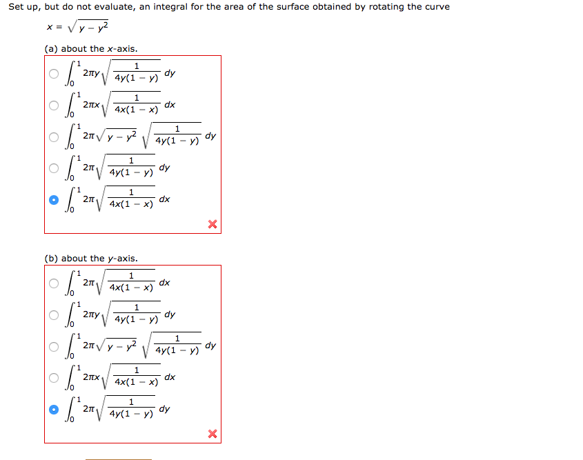 Solved Set up, but do not evaluate, an integral for the area | Chegg.com