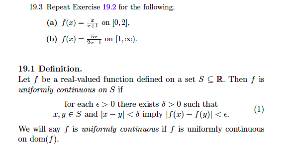 Solved Prove each of the following functions is uniformly | Chegg.com