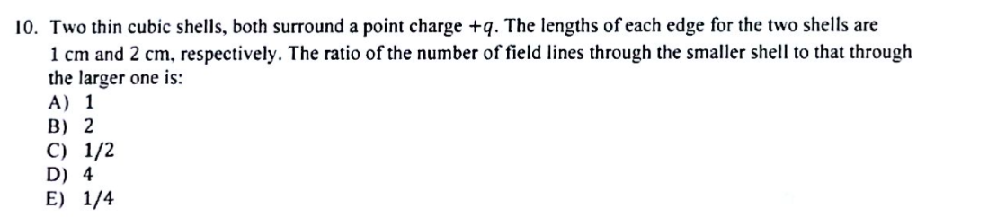 Solved Two thin cubic shells, both surround a point charge | Chegg.com