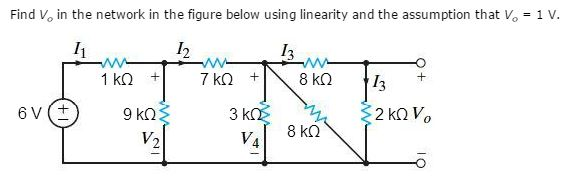 Solved Find V0 in the network in the figure below using | Chegg.com