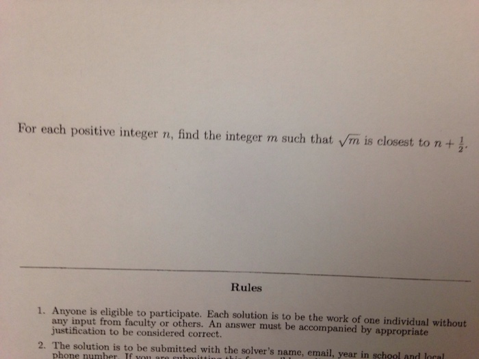 Solved For each positive integer n, find the integer m such | Chegg.com