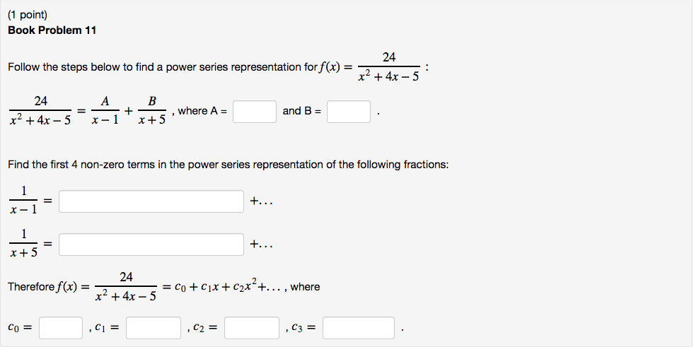 Solved 1 point Book Problem 11 24 Follow the steps below to | Chegg.com