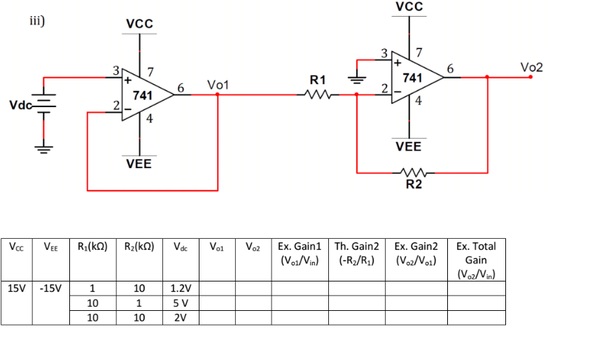 Solved VCC VCC Vo2 RI- 741 6 Vo1 741 4 Vdc 4 VEE VEE R2 Vcc | Chegg.com