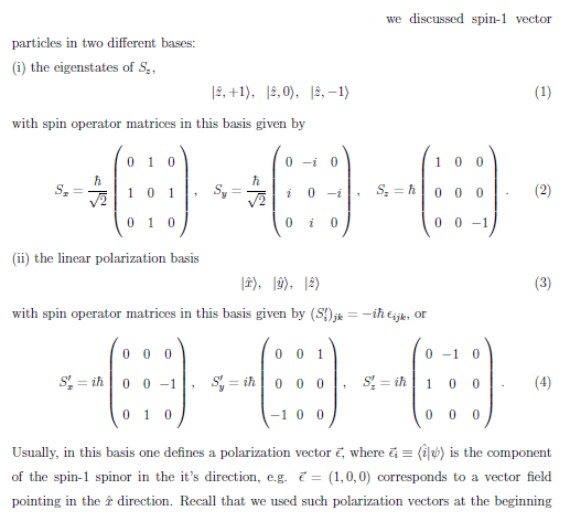 we discussed spin-1 vector particles in two different | Chegg.com