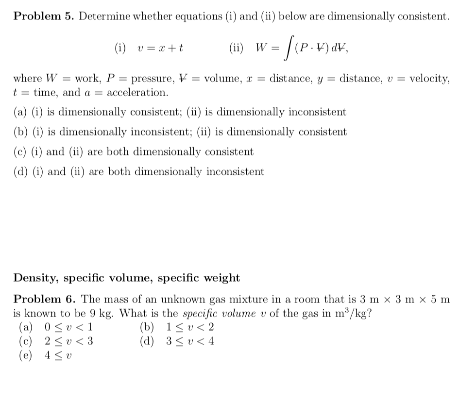 Solved Problem 5. Determine whether equations (i) and (ii) | Chegg.com
