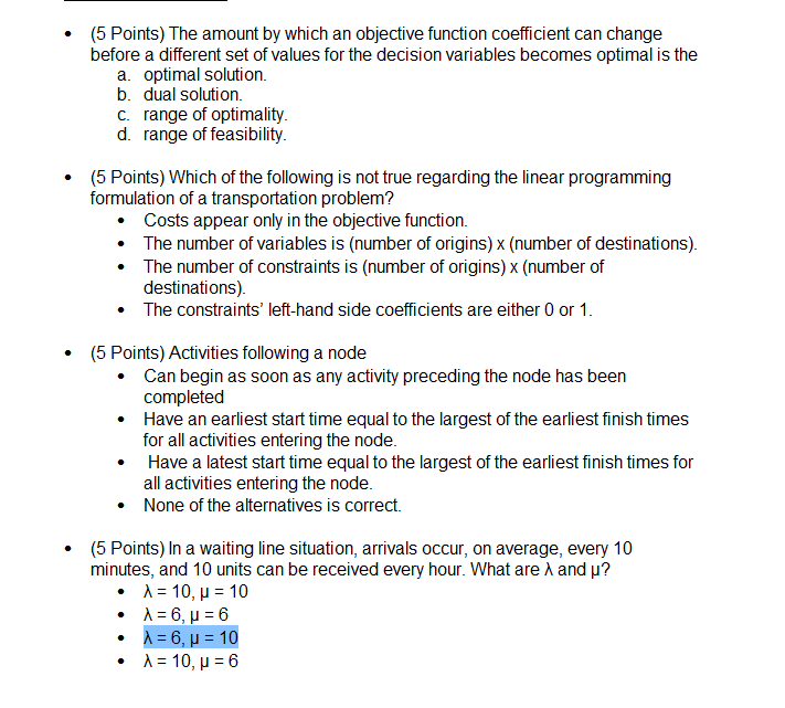 Solved The Amount By Which An Objective Function Coefficient
