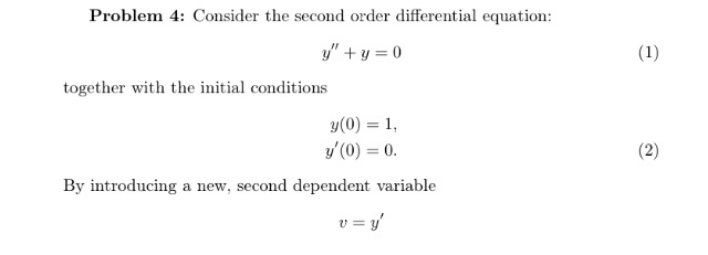 Solved Consider the second order differential equation: y" | Chegg.com