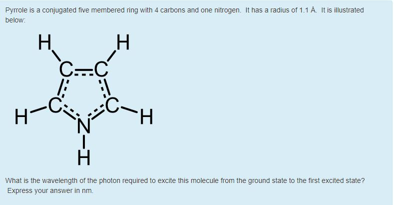 Solved Pyrrole is a conjugated five membered ring with 4 | Chegg.com